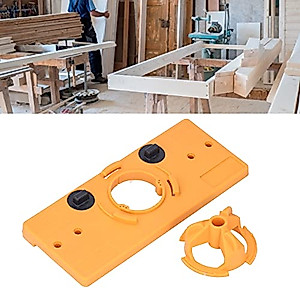 Hinge Drilling Hole Jig Concealed Hinge Hole Saw Jig,Hinge Jig Kit Hinge Jig kit Hinge Hole Cutter Hinge Hole Cutter ABS Tool (Yellow)