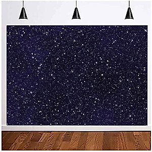 Night Sky Star Backdrops Universe Space Theme Starry Photography Backdrop Galaxy Stars Children Boy 1st Birthday Party Photo Background Newborn Baby Shower Banner Photo Studio Booth 8x6ft Vinyl