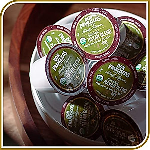 Don Francisco's Organic Mayan Blend Medium-Dark Roast Coffee Pods - 100 Count - Recyclable Single-Serve Coffee Pods, Compatible with your K- Cup Keurig Coffee Maker