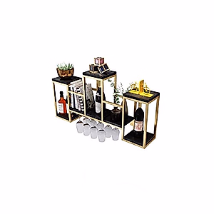 PIBM Stylish Simplicity Wine Rack Metal Wine Rack, Wine Rack for The Kitchen Wine Rack Wall Hanging, Black