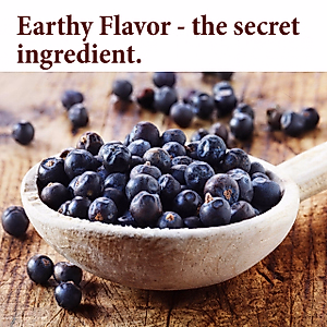 The Spice Way Juniper Berries - Whole berries, pure, no additives, Non-GMO, no preservatives, (4 oz) great for cooking and for spicing tea, syrup, meat, beef, turkey, soups and more. resealable bag