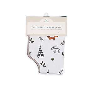 Little Unicorn Ultra-Absorbent Premium Burp Cloth | Soft on Baby's Skin | Larger Size | Ergonomic Design (Forest Friends)