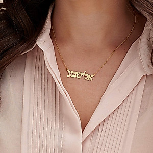 MyNameNecklace Women's Personalized Hebrew Necklace - Pendant Custom Made
