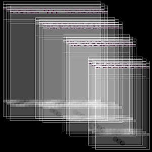 400Pcs Clear Plastic Self Sealing Bags with Hang Hole Resealable Storage Cellophane Bags for Bakery Cookies Candies Jewelry Decorative Wrappers Gifts 3 x 5inch, 4x 6inch, 5 x 7inch, 8 x 10 inch