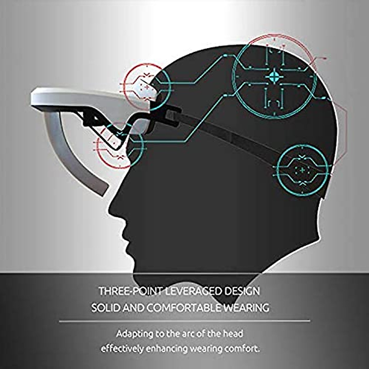 ZNBJJWCP AR Headset, Smart AR Glasses 3D Video Augmented Reality VR Headset Glasses for 3D Videos and Games