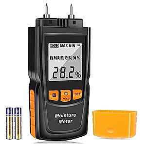 Wood Moisture Meter NICE-POWER Moisture Meter Firewood Pin-Type Humidity Meter Water Leak Mold Detector for Logs Lumber Drywall Building Materials Plaster（Large Screen 8 Modes）