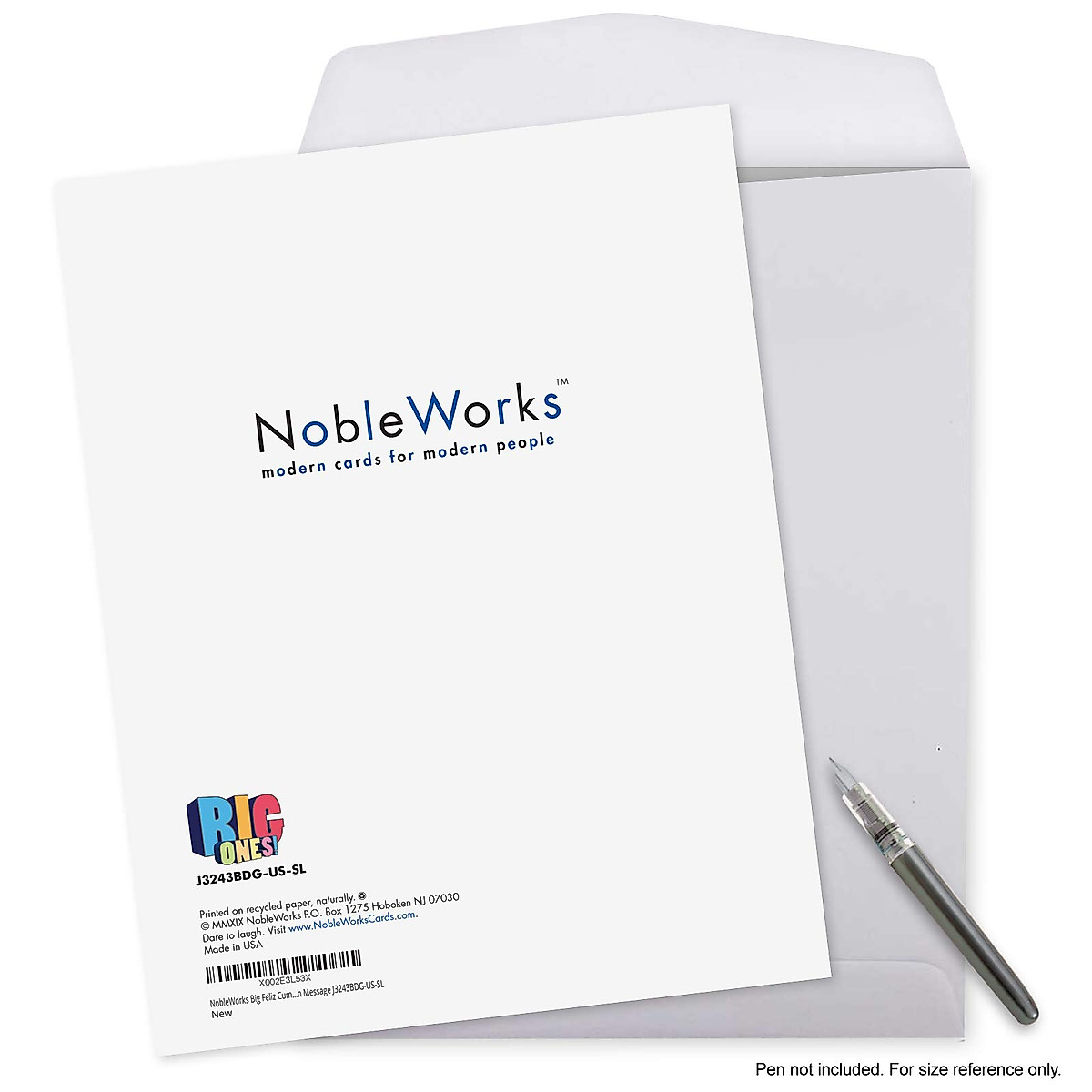 NobleWorks, Big Feliz Cumpleanos - Jumbo Spanish Birthday Card from All of Us (8.5 x 11 Inch) - Group Birthday Greeting J3243BDG-US-SL