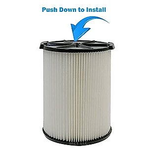 VF4000 Filter for Ridgid wet dry vacs 72947 5 to 20-Gal, for Husky Vacs 6 to 9 Gal, Compatible with Rigid RV2400A WD5500 WD0671 WD1270 RV2600B WD06700 WD09450, 2 Packs
