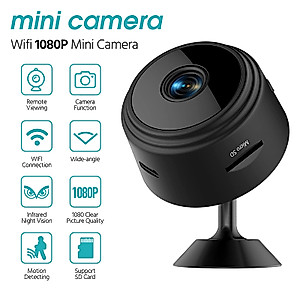 VASAGLE Hidden Camera - Spy Camera - Nanny Cam - Best Mini Camera - WiFi Wireless Camera - HD 1080P Camera- Live Video Recorder with Night Vision - Surveillance Camera Full HD-lxl5