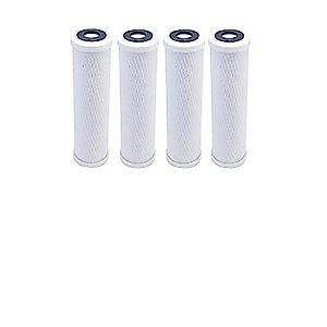 CFS – 4 Pack Activated Carbon Block Water Filter Cartridges Compatible with Flow Pur POE12GHGACB Models – Removes Bad Taste & Odor – Whole House Replacement Filter Cartridge – Universal 10" Cartridge
