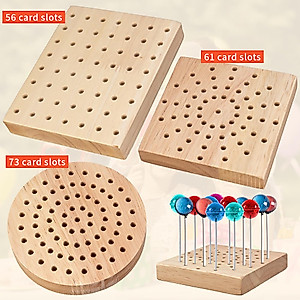 Cake Pop Stand, 3 Pack Wooden Cakepops Stand Display Holder 190 Holes for Dessert Table, Lollipop Holder Stand for Party, Birthday, Weddings, Anniversaries, Baby Showers, Fit 4mm Lollipop Sticks