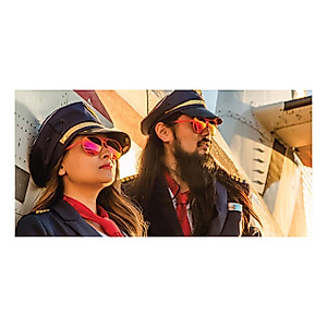 Goodr Mach GS Polarized Sunglasses Captain Blunt's Red-Eye, One Size - Men's