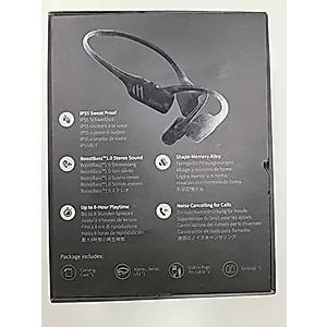 klatre Bone Conduction Headphones【2023 Version】, LS1 Open-Ear Headphones Bluetooth 5.2 Wireless for Cycling/Workout/Running, Deep Bass, Water Resistant Headset with Dual Mics - Rock