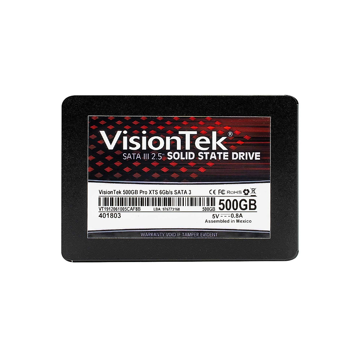 VisionTek PRO XTS 7mm 2.5 Inch SATA III SSD - 500GB - Desktops, Laptops, Mac Systems