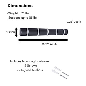 BIRDROCK HOME Folding Hook Coat and Hat Rack - 5 Hooks - 18 Inches - Wall Mount - Decorative Home Storage - Entryway Foyer Hallway Bathroom Bedroom Rail - Satin Nickel Hooks - Black Rail