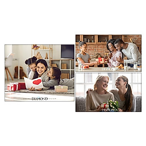 Central Diamond Center Heart & Pear Dancing Gemstone Necklace 925 Sterling Silver & Pure Brilliance Zirconia, Platinum Plated