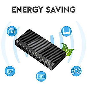 Netis ST3108C 8 Port 10/100Mbps Fast Ethernet Switch | Desktop Ethernet Splitter, Ethernet Hub, Plug and Play, Traffic Optimization Auto-Negotiation RJ45 Ports with Compact Design