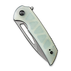 CIVIVI Odium Small Folding Knife –2.65" Stonewashed D2 blade, G10 Handle, Ball Bearings Pivot, Flipper Opening Knife with Reversible Deep Carry Clip C2010F (Natural)