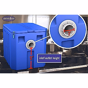 Grease Trap + Grease Trap Cleaner - Grease Interceptor 10 GPM - Grease Traps For Restaurants + Grease Trap Tablets 12 pcs - 20 Lb Grease Trap Interceptor - Plastic Under Sink Grease Trap