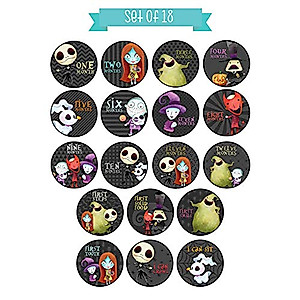 Silly Goose Gifts Nightmare Before the Holidays Baby Milestone Stickers for First Year Month to Month Photo Infant Onesie Growth Gift Scrapbook Photo Keepsake Monthly Christmas (Little Nightmares)