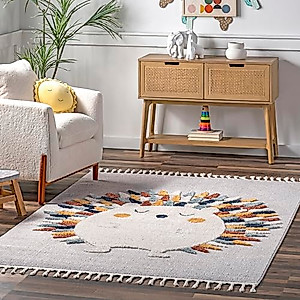 nuLOOM Amiah Graphic 4x6 Area Rug for Living Room Bedroom Dining Room Nursery Kitchen, Multicolor