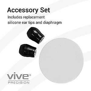 Vive Precision Dualhead Stethoscope - Dual Head Diaphragm Bell for Nurses, ER, Cardiology, Veterinary, Fetal Pediatrics Blood Pressure Kit - Double Barrel Chestpiece Device For Doctors, Students