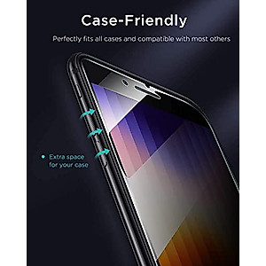 Fotbor Privacy Screen for iPhone SE 2020/2022, iPhone 2nd/3rd Generation Privacy Screen Protector, iPhone SE 2020/2022 Screen Protector Tempered Glass, 4.7-Inch, Anti Spy, 2-Pack (dark)