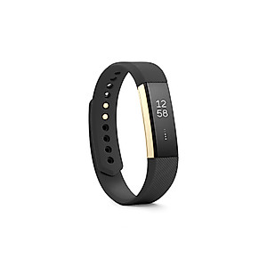 Fitbit Alta Fitness Tracker, Special Edition Gold, Black, Large (US Version)