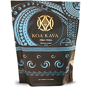 Koa Kava Fiji Kava Powder- Premium Noble Waka Kava Tea Made From Lateral Kava Root in Savusavu, Fiji. 8 oz