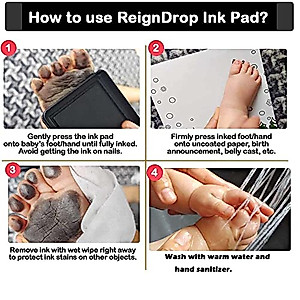 Baby Handprint and Footprint Kit,Baby Foot and Handprint Kit for Newborn Baby Girls and Boys,Baby Shower Gifts, Memory Art Picture Frames for Baby Registry, Nursery Decor