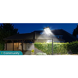 Lovus 3000W LED Solar Street Light Outdoor, 300000LM Commercial Solar Flood Security Light Dusk to Dawn with Motion Sensor, 6000K Solar Parking Lot Lights for Wall, Pole, ST1000-086