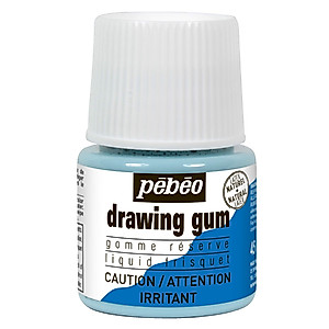 Pebeo Easy Peel Liquid Latex Masking Fluid - Drawing Gum - Dries Quickly - For Ink - Watercolor - Gouache Painting & Illustration - Fine Arts & Crafts Supplies - 45ml Bottle