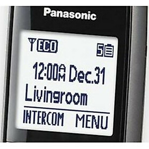 Panasonic Link2Cell Bluetooth Cordless Phone System with Voice Assistant, Call Blocking and Answering Machine. DECT 6.0 Expandable Cordless System - 3 Handsets - KX-TGF573S (Black/Silver Trim)