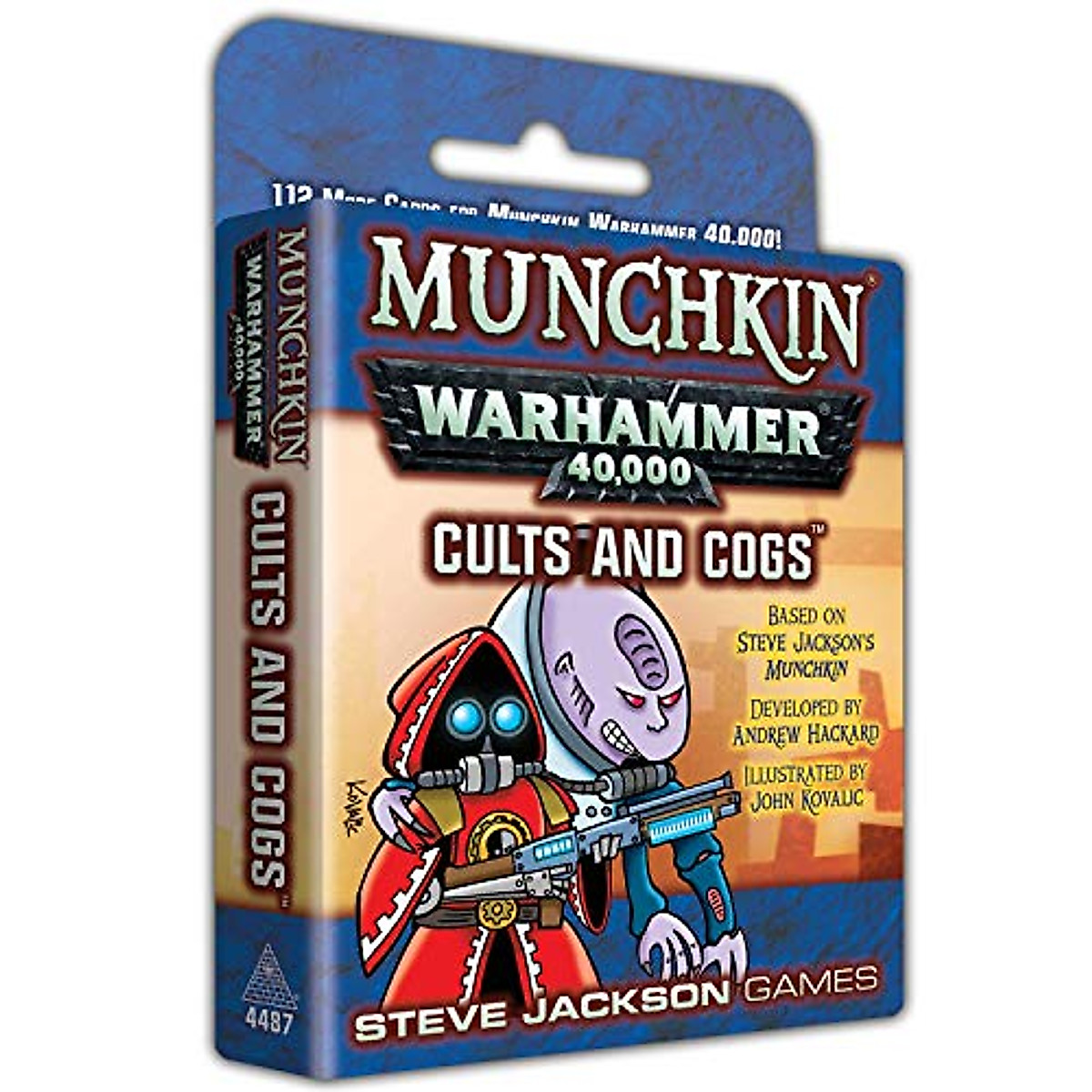 Steve Jackson Games Munchkin Warhammer 40,000: Cults and Cogs Card Game (Expansion) | 112 Cards | Adult, Kids, & Family | Fantasy Adventure RPG | Ages 10+ | 3-6 Players | Avg Play Time 120 Min