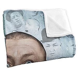 Trevco Three Stooges Curly Heads Silky Touch Super Soft Throw Blanket 36" x 58"