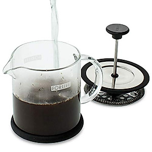 FORLIFE 827 Coffee Press, Clear, Black