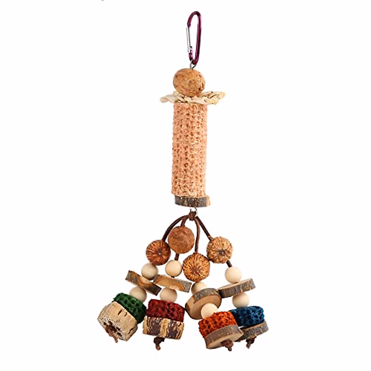 GLOGLOW Parrot Chewing Toy, Corn Cob Nuts Wooden Blocks Bite Toy for Small Medium Parrots Parakeets Conures Cockatiel Lovebirds