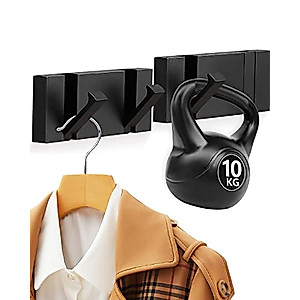 MrsJeggy 2 Pack Waterproof Folding Hideaway Coat Hooks，Retractable Hook，Space-Saving Hanger，Coat Hooks Wall Mounted，Aluminum Heavy Duty Wall Hooks，Wall Mounted Folding Coat Rack for Hat，Towel，Bag，Key