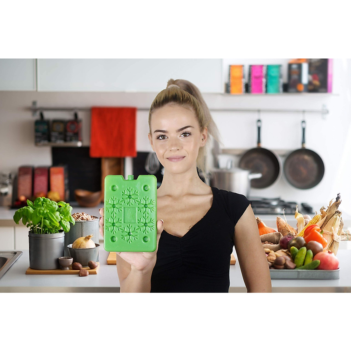 TrekProof Multicolor Reusable Ice Packs for Lunch Bags and Coolers, 10-Pack