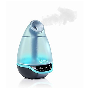 Babymoov Hygro Plus Cool Mist Humidifier 3-in-1 Humidity Control, Multicolored Night Light & Essential Oil Diffuser Easy Use and Care (No Filter Needed)