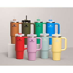 Stanley Quencher H2.0 Tumbler with Handle and Straw 30 oz | Flowstate 3-Position Lid | Cup Holder Compatible for Travel | Insulated Stainless Steel Cup | BPA-Free |Toast