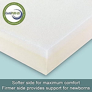 Hygge Hush Pack n Play Mattresses, Pack and Play Mattress Pad, Playard Mattress Memory Foam, Portable Toddlers Mattress Firmness Featuring Soft Removable Washable Outer Cover(38"x26"x3")