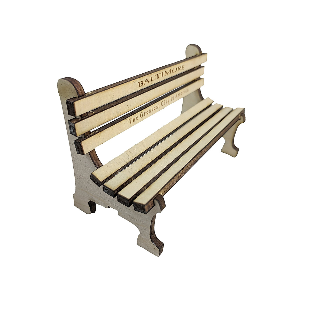 Baltimore Bench Kit Miniature Replica Wood Craft Desk Display