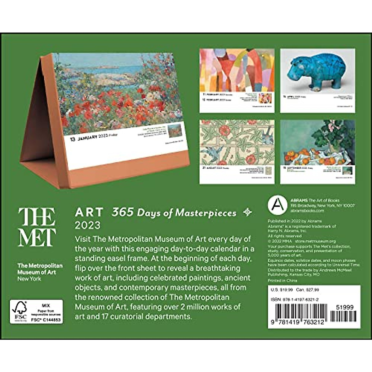 Art: 365 Days of Masterpieces 2023 Day-to-Day Calendar