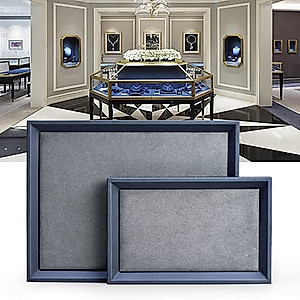 Oirlv Premium Leather Flat Jewelry Tray Jewelry Display Organizer Tray,Catchall Tray, Valet Tray, Nightstand or Dresser Organizer(Small)