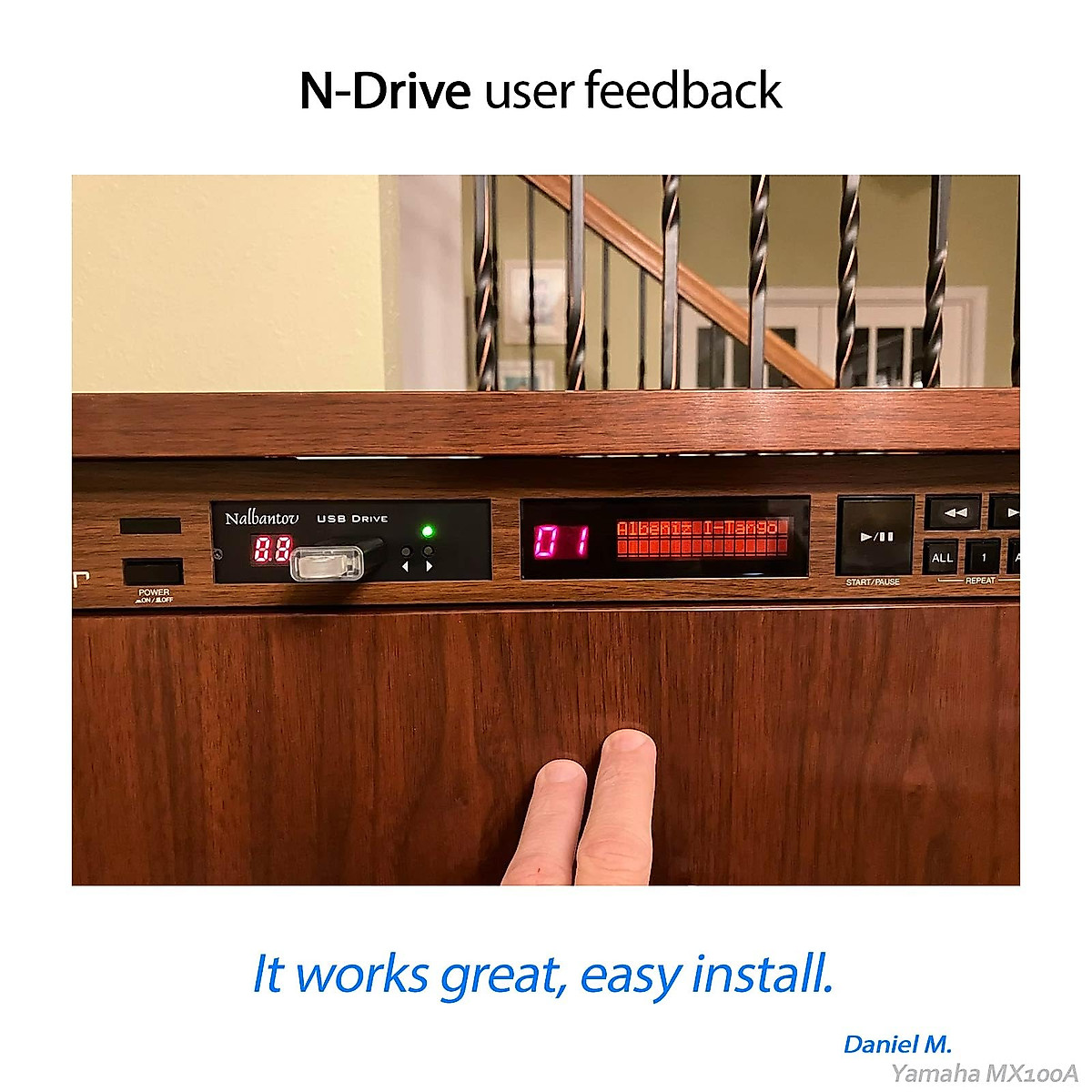 Nalbantov USB Floppy Disk Drive Emulator N-Drive 100 for Yamaha Disklavier MX100A, MX100B, MX101R, MX100MR, MX100M, MX300MR, MX202