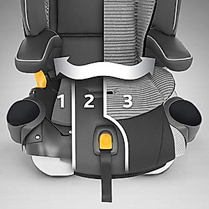 Chicco MyFit Zip Air 2-in-1 Harness + Booster Car Seat for Toddlers and Big Kids, 5-Point Harness, Belt-Positioning Booster, Zip-and-Wash Fabrics, 3D AirMesh for Breathability, Q Collection, Black