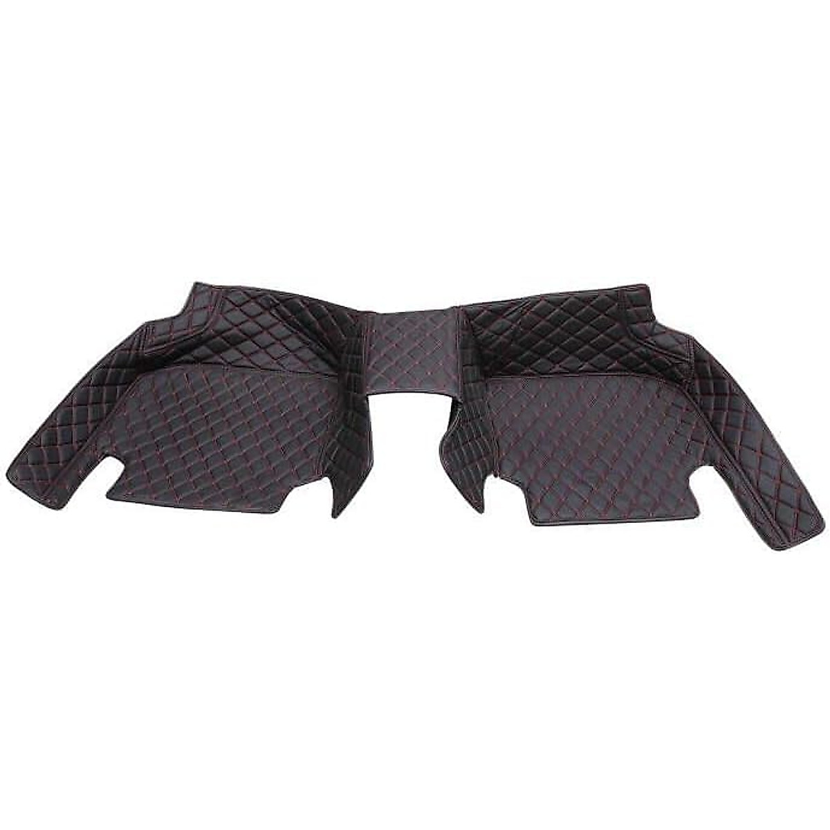 Aerfine Customized Luxury Leather car Floor mats Non Slip Floor mats for Cars All Weather Floor mats (Dark Brown Beige)