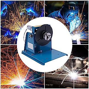 Rotary Welding Positioner Turntable Table, 10KG Rotary Welding Positioner Turntable Table 110V Mini 0 to 90° Welding Positioner Positioning Turntable, Portable Welder Positioner Turntable Machine