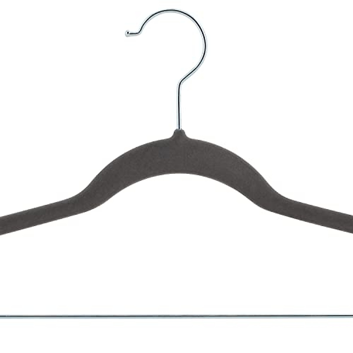 Laura Ashley 12 Pack Velvet Hangers with Clips | Durable | Plush Velvet | Slim | Closet Organization | Grey | 12pack | Suit | Pants | Blouse | Closet Organization